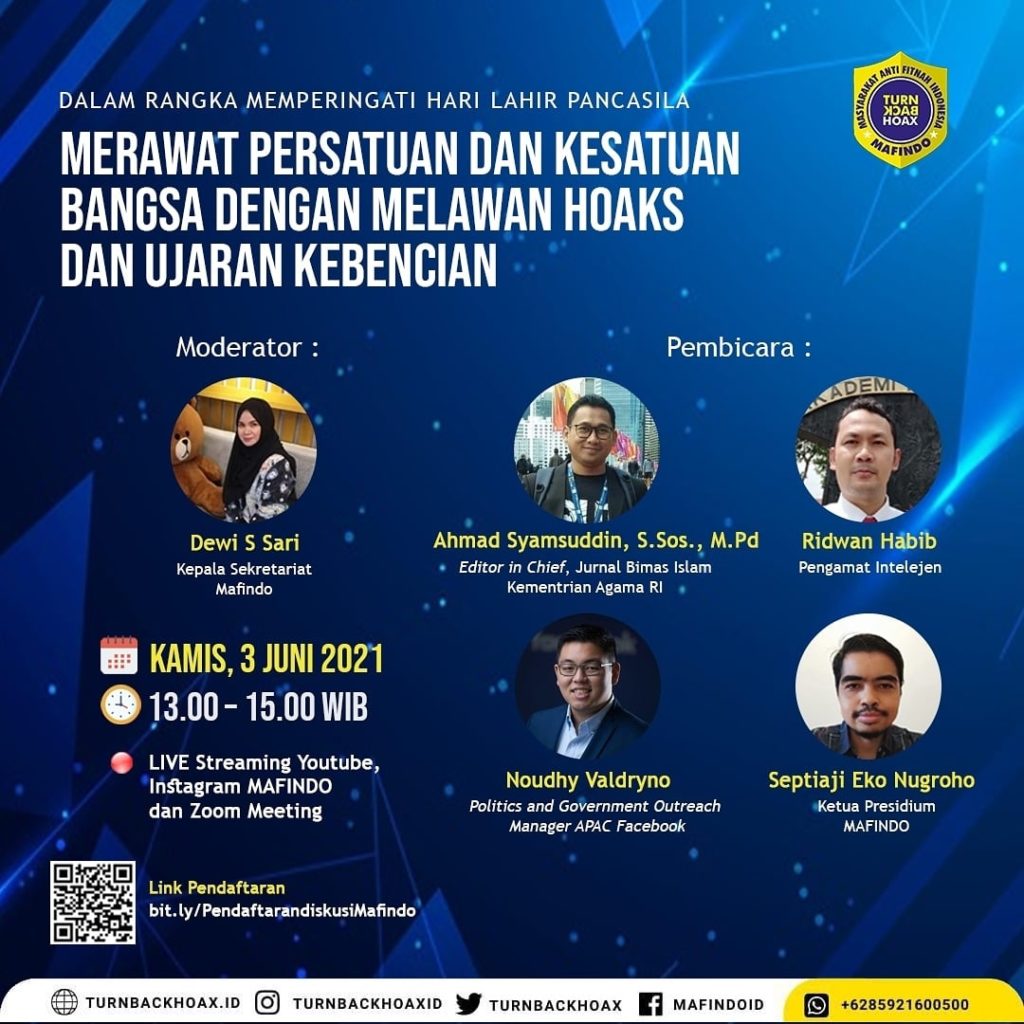 MERAWAT PERSATUAN DAN KESATUAN BANGSA DENGAN MELAWAN HOAKS DAN UJARAN KEBENCIAN - Mafindo